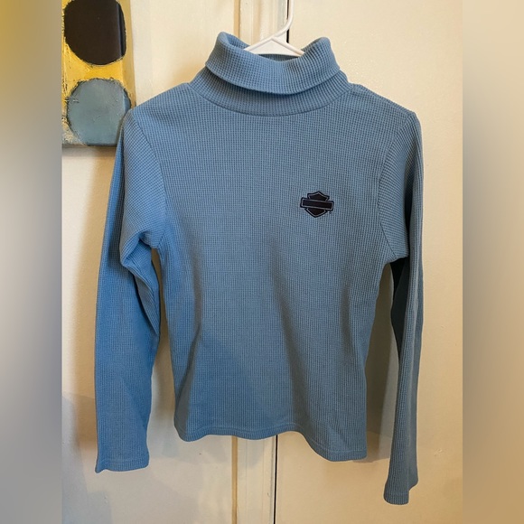 Harley-Davidson | Tops | Vintage Harley Davidson Waffle Knit Turtle ...